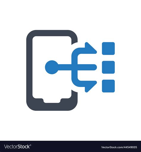 Mobile Database Structure Icon Royalty Free Vector Image