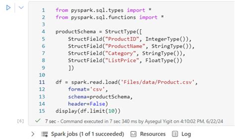 dataframe operations with apache spark — microsoft fabric by ayşegül