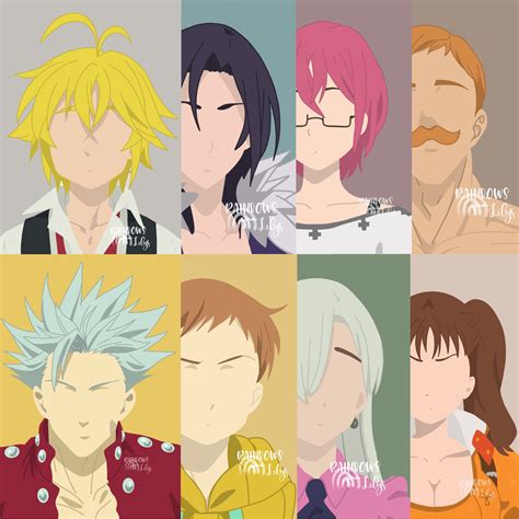 Art Print Minimalist The Seven Deadly Sins Meliodas Diane Ban