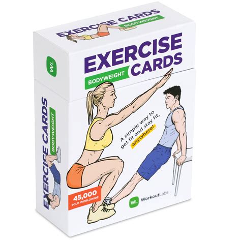 Workoutlabs Exercise Cards Bodyweight Home Workout Cards Deck For