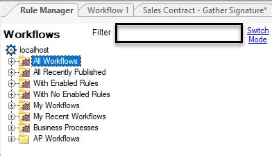 Workflow Feature Request Ability To Filter Workflows On The Rule Manager Tab S View Of All
