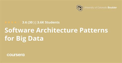 Software Architecture Patterns For Big Data Coursera