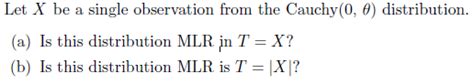 Let X Be A Single Observation From The Cauchy0 θ