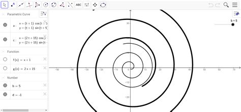 archimedean spiral geogebra