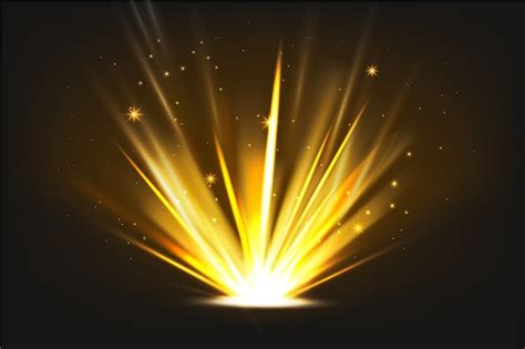 Effet De Lumière Scintillante Du Lever Du Soleil Vecteur Gratuite