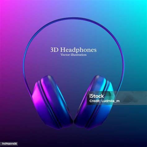 3d 사실적인 벡터 헤드폰 헤드폰에 대한 스톡 벡터 아트 및 기타 이미지 헤드폰 무선 헤드폰 컷아웃 Istock