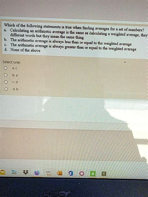 solved which ofthe following statements is tuc wben calculating