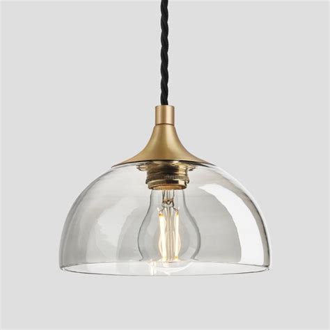 Chelsea Tinted Glass Dome Pendant Light Light 8 Inch Smoke Grey