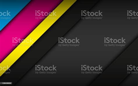 黑色現代材質背景以 Cmyk 顏色重疊圖層業務範本向量抽象寬屏背景向量圖形及更多lgbtqia文化圖片 Lgbtqia文化 一組物體