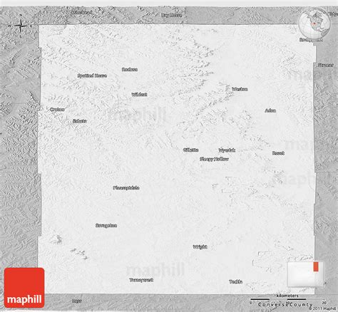 Gray Panoramic Map Of Campbell County
