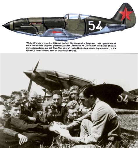 Asisbiz Mikoyan Gurevich Mig 3 34iap White 54 Northern Front Russia 1943 0a