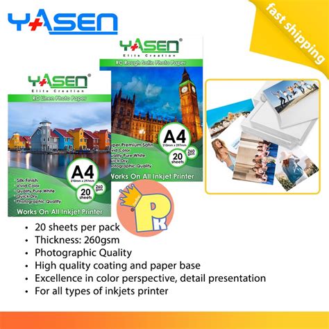Yasen RC Rough Satin RC Linen Photo Paper GSM A Waterproof
