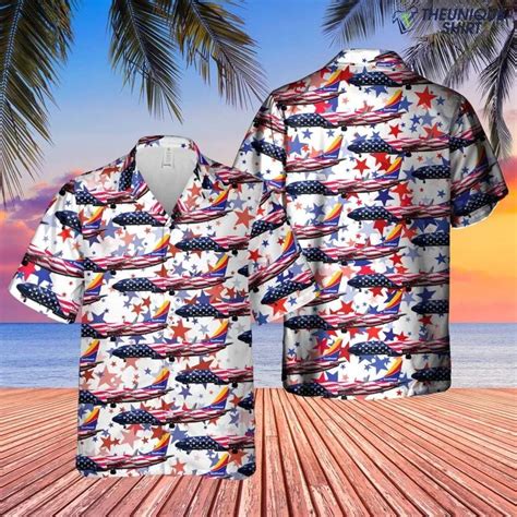 Southwest Airlines Boeing 7378h4 Freedom One Hawaiian Shirt Man By