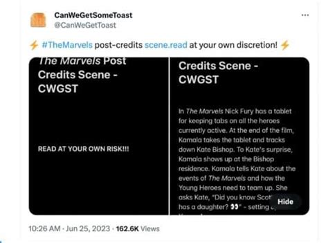 The Marvels Post Credit Scene Allegedly Leaked Reveals Secret Future Of Mcu Inside The Magic