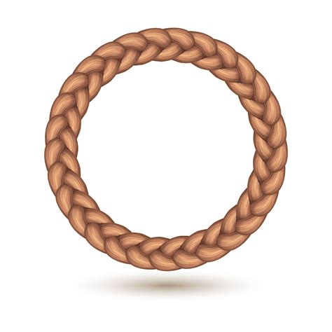 Premium Vector Braid Border In Circle Shape