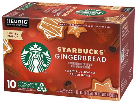 Buy Starbucks Holiday Blend K Cups Coffee Gingerbread Count Pack Of Online At Lowest