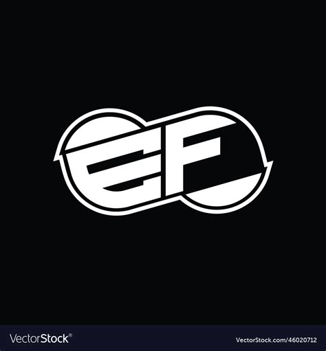 Ef Logo Monogram Abstract Infinity Shape Images Vector Image