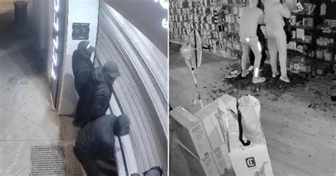 Thieves Caught On Camera Linked To Five Mobile Phone Store Thefts