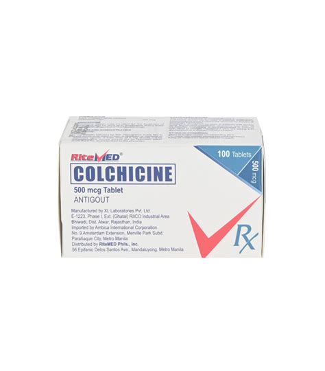 Rx Ritemed Colchicine 500mcg Tablet