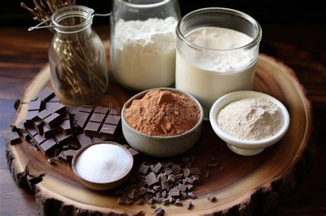 Ingredients For Hot Chocolate Cocoa Powder Milk Sugar And Chocolate