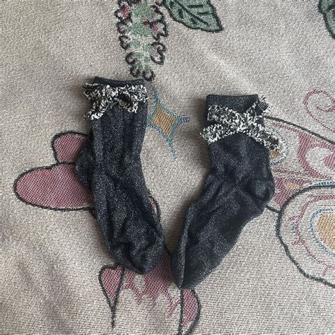 Sparkly Socks With Bows Womans 5 DEPOP PAYMENTS Depop