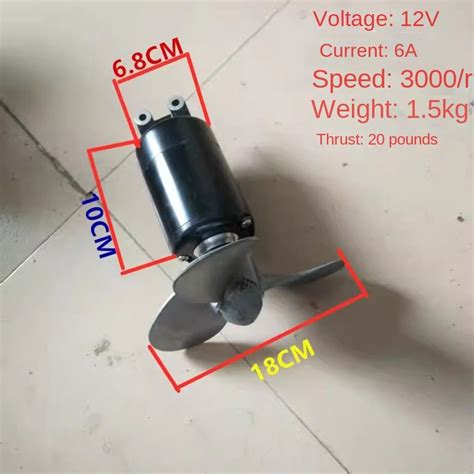 ☾diy Electric Outboard Motor Propeller Hanging Propeller Rubber Boat