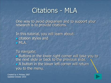 PPT Citations MLA PowerPoint Presentation Free Download ID