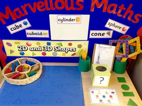 interactive maths display 2d and 3d shapes early years maths early