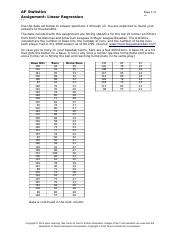 Linear Regression In AP Statistics Analyzing Hitting Statistics Course Hero