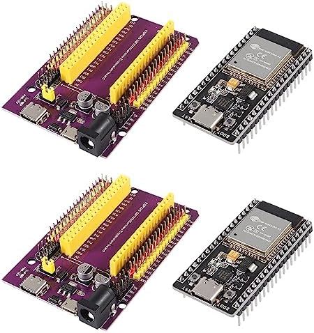 Amazon Com 2Sets Type C USB ESP WROOM 32 ESP32 ESP 32S Development Board 2 4GHz Dual Mode WiFi