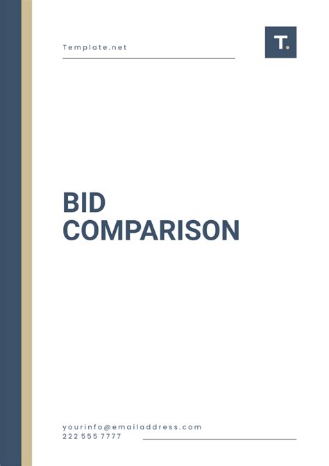 Free Bid Templates To Edit Online