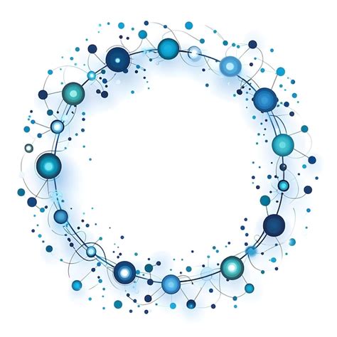 Flat Blockchain Border With Interconnected Nodes And Copy Space Concept As A Border Frame