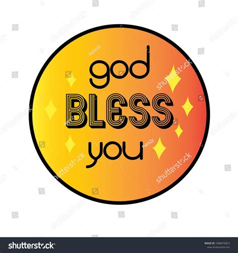 Christian Lettering God Bless You Stock Vector Royalty Free