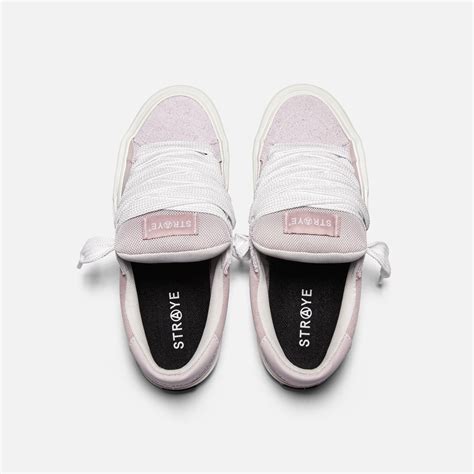Straye Logan Puff Dusty Pink Hairy Suede Canvas Low Top Skate Shoes