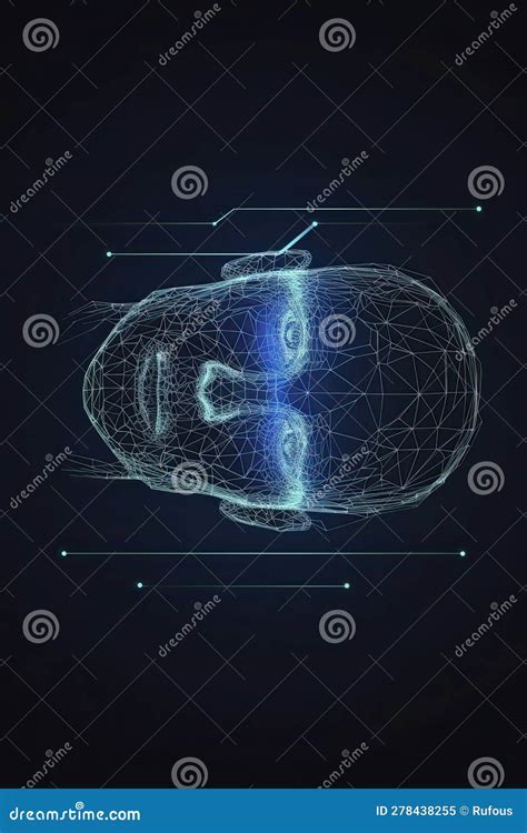 Network Forming Ai Human Face Technology And Robotics Concept Stock Illustration Illustration