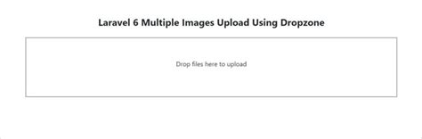Drag And Drop File Upload In Laravel 6 With Remove Using Dropzone Js