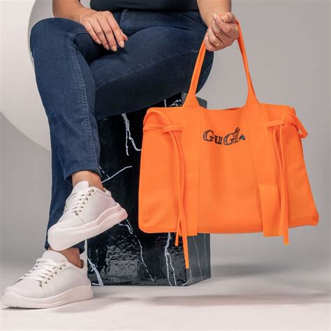 Bolsa Sacola Feminina Moda Praia De Ombro Necessaire Laranja KP101 GG GuGi