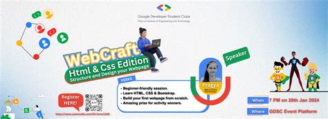 Webcraft HTML CSS Edition GDG On Campus MIET