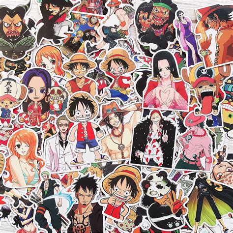 120pcsset One Piece Stickers Waterproof Diy Fashion Decals Doodle