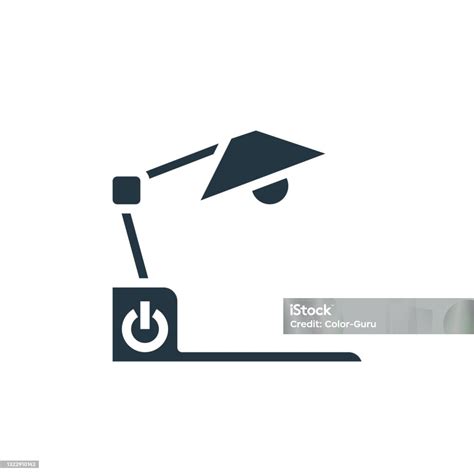 책상 램프 아이콘 웹 사이트 디자인 및 모바일 앱 개발 인쇄를위한 글리프 데스크 램프 아이콘 흰색 배경에 격리 된 스마트 홈 컬렉션에서 책상 램프 아이콘 0명에 대한 스톡