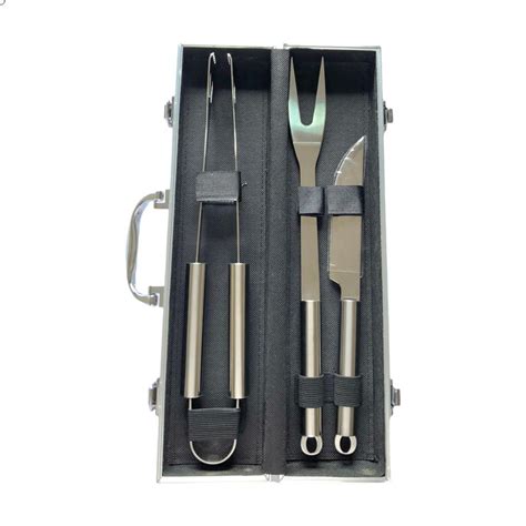 Kit Churrasco Pecas Em Aco Inox Maleta Em Aluminio Shopee Brasil