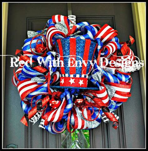 Lighted Fourth Of July Wreath 4th Of July Wreath Patriotic Etsy 4th