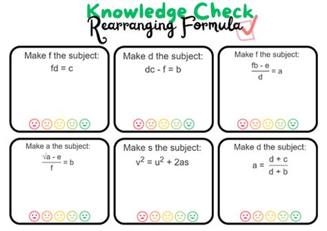 Rearranging Formula Teaching Resources