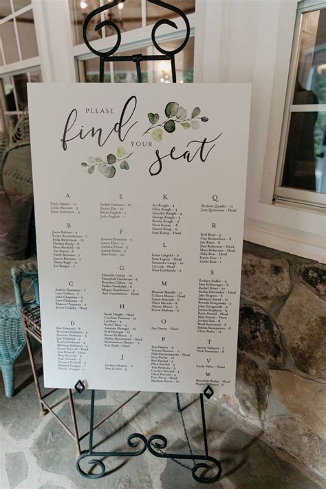 Wedding Seating Chart Ideas Wedding Planning Decor Seating In 2025 Alphabetical