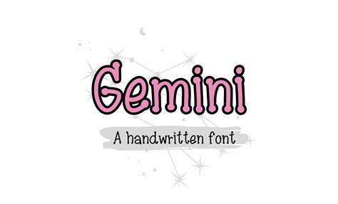 Gemini Playful Handwritten Font Banner Font Cute Font Planner Font