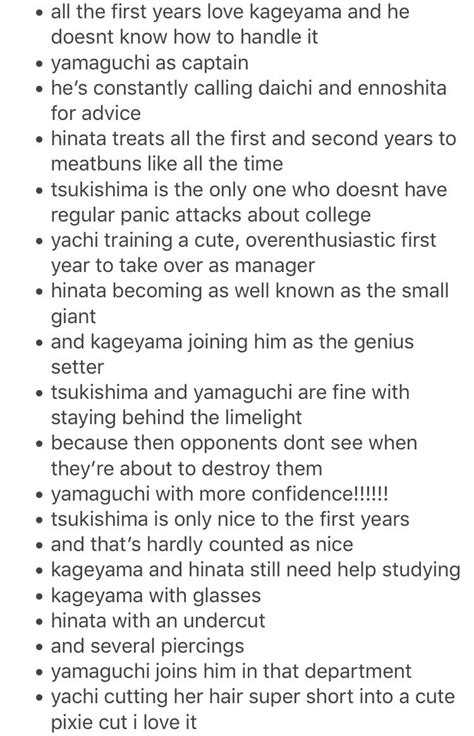 Third Year Haikyuu Headcanons I Cant I Love These Like So Much But I