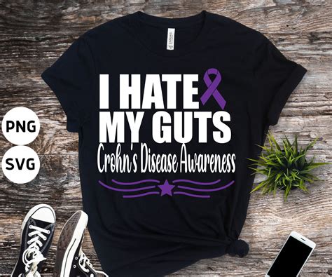Crohns Disease Awareness Svg Png I Hate My Guts Svg Etsy
