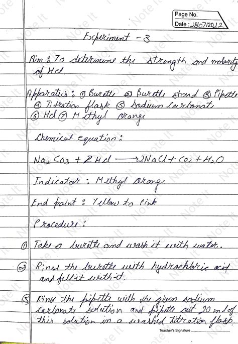 Chemistry Practical File Class 11 Cbse 2023