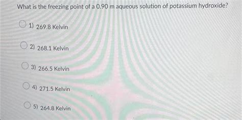 Answered What Is The Freezing Point Of A 090 M Bartleby