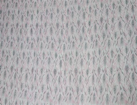 Vintage Wheat Print Fabric 3 5 Yards X 32 Wide Thin White Cotton W